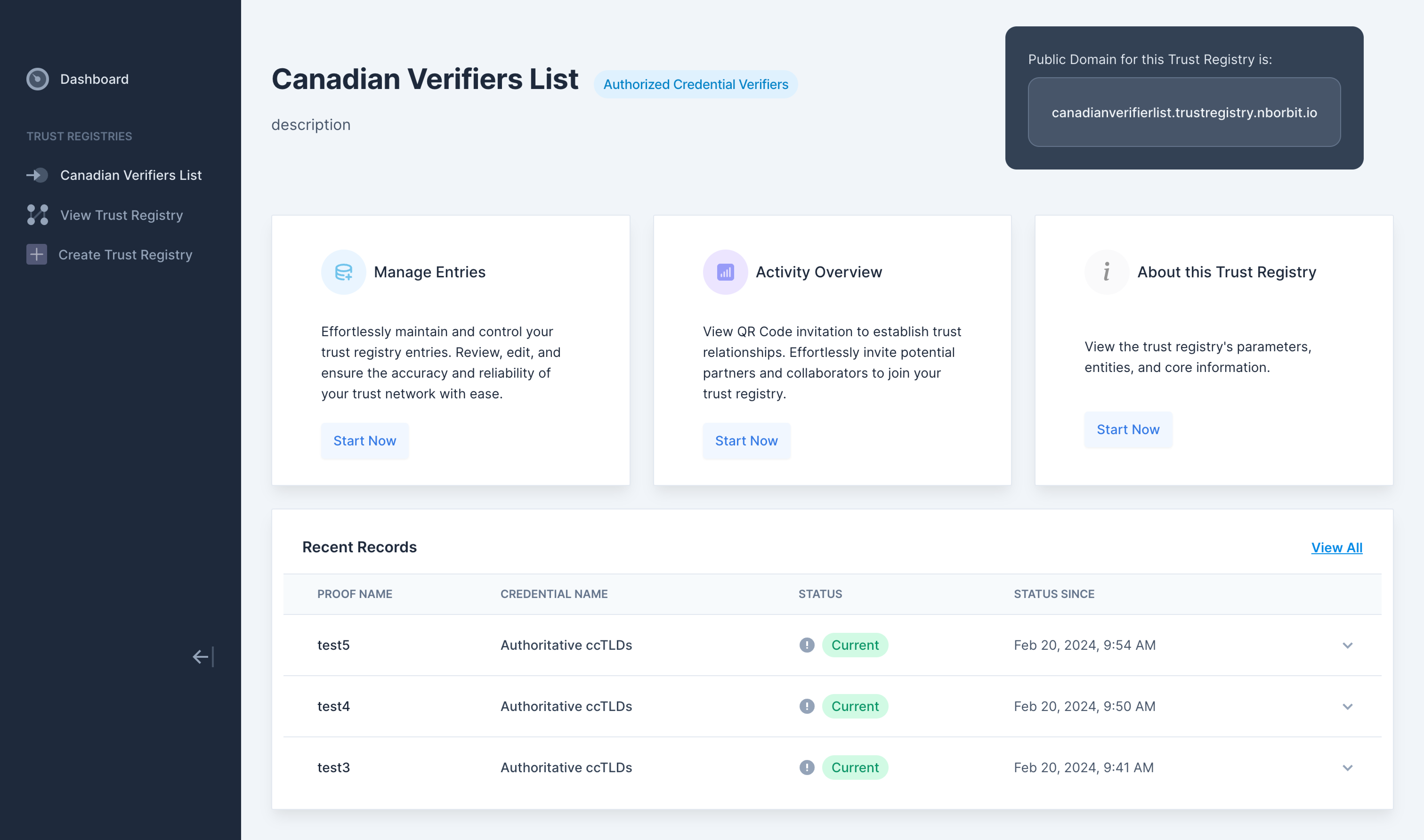 Orbit Trust Registry